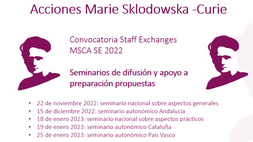 MSCA SE 2022: documentación de apoyo y sesiones informativas | Horizonte Europa
